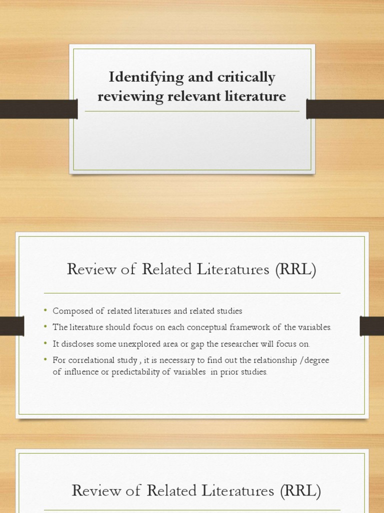 Chapter 3 Identifying and Critically Reviewing Relevant Literature | PDF | Science | Cognition