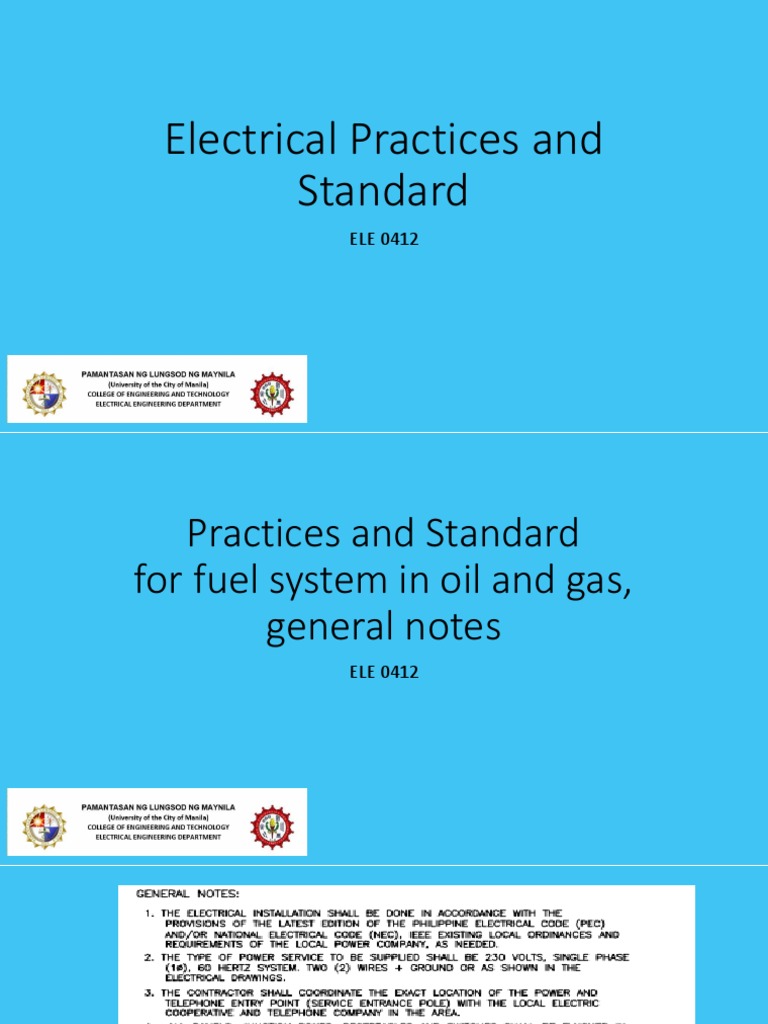 Electrical Standards and Practices Lecture 4 | PDF | Science & Mathematics | Computers