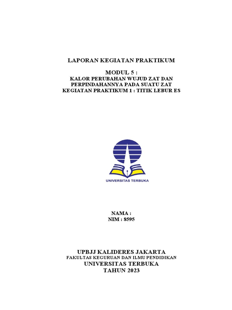 Titik Lebur Es dan Perubahan Wujud Zat | PDF