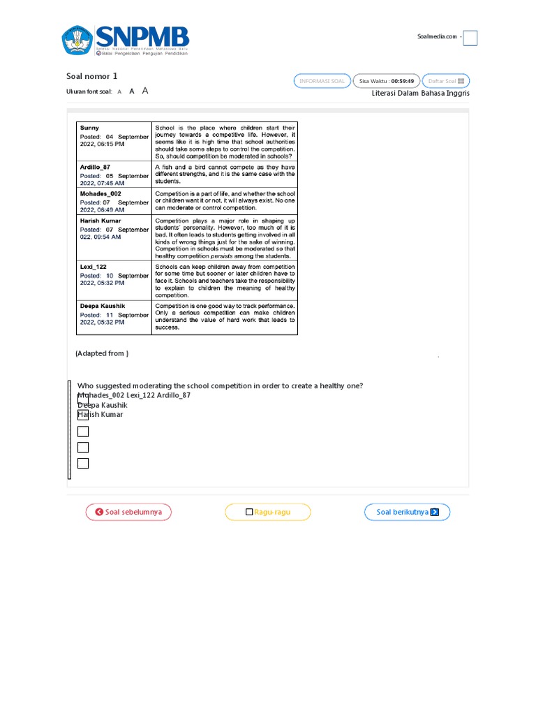 Contoh Soal UTBK SNBT 2023 TPS Literasi Bahasa Inggris (RESMI) | PDF | Retirement | Pension