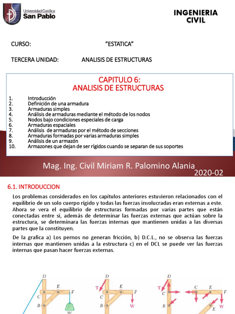 CAPITULO 6 - ANALISIS DE ESTRUCTURAS en PDF | PDF | Braguero | Física ... CAPITULO 6 - ANALISIS DE ESTRUCTURAS en PDF | PDF | Braguero | Física ...