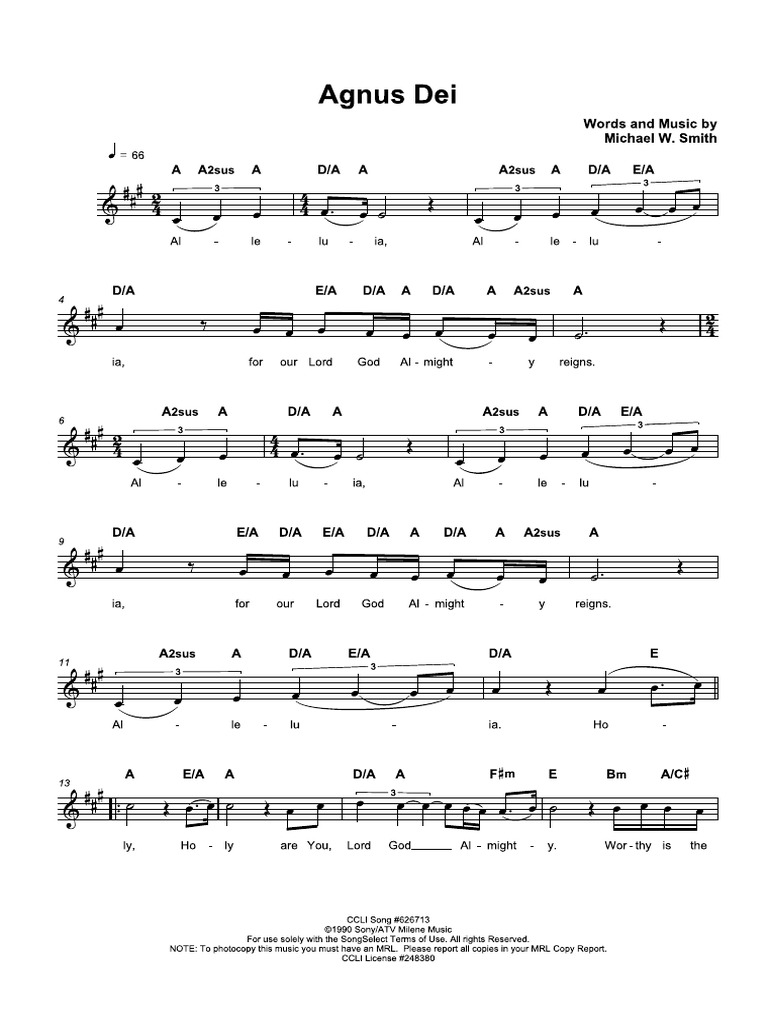 Agnus Dei (Alleluia, Alleluia) | PDF