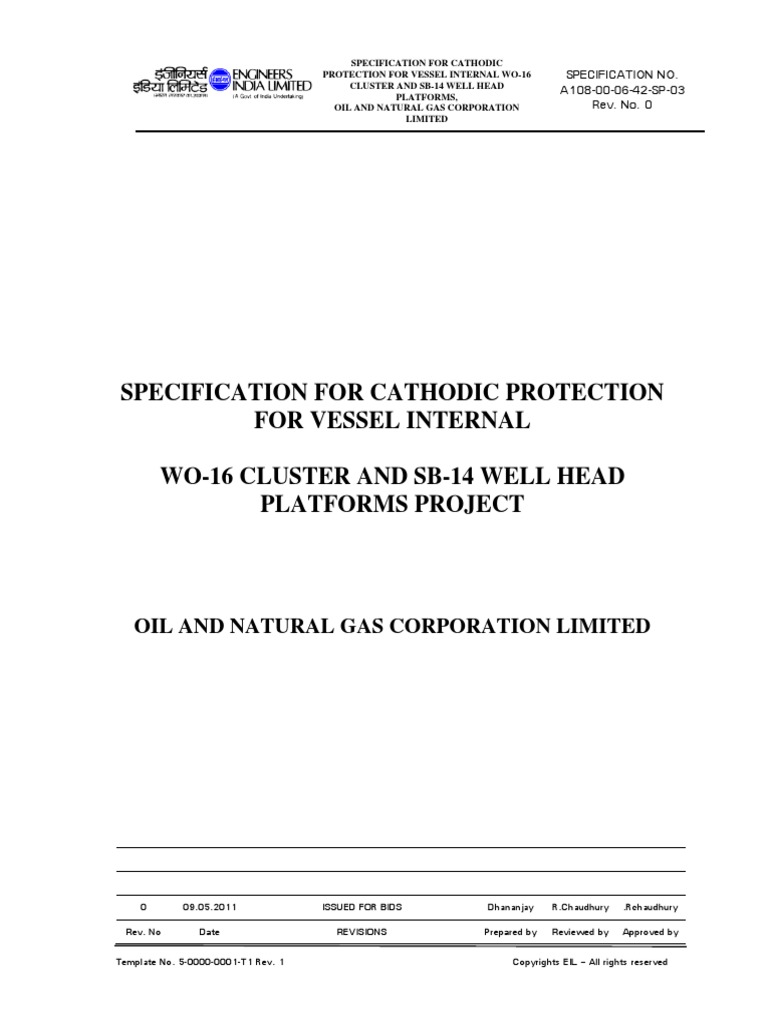 A108-00!06!42-SP-03 Rev0-SP For CP For Vessel Internal | PDF | Anode ...