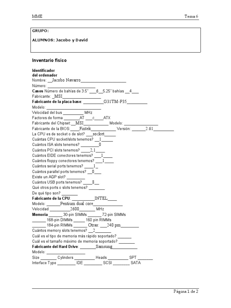 Inventario Físico | PDF | Protocolos de capa física | Plataformas de ...