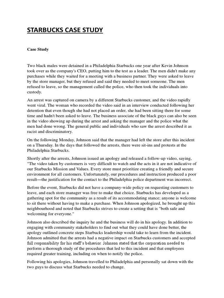Starbucks Case Study | PDF | Leadership | Starbucks