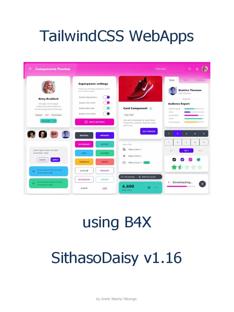 TailwindCSS WebApps Using B4X | PDF | World Wide Web | Internet & Web