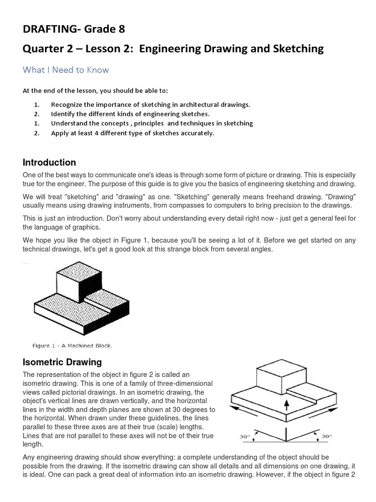 Engineering Drawing Basics for Grade 8 | PDF | Home & Garden | Art