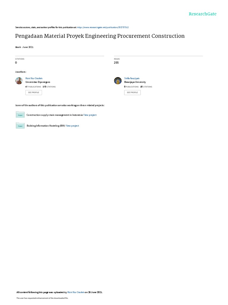 Pengadaan Material Proyek Engineering Procurement Construction | PDF