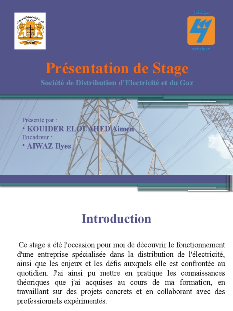 Présentation de Stage | PDF | Scada | Électrotechnique