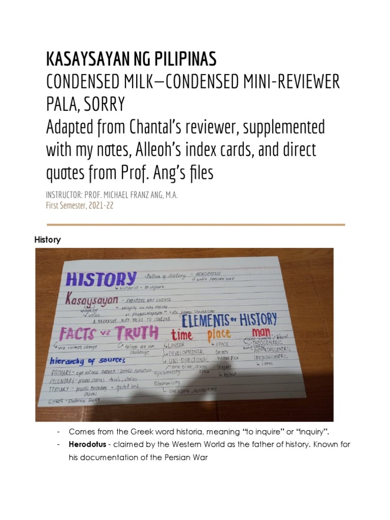 Kas 1 Condensed Reviewer | PDF | Philippines | Nation