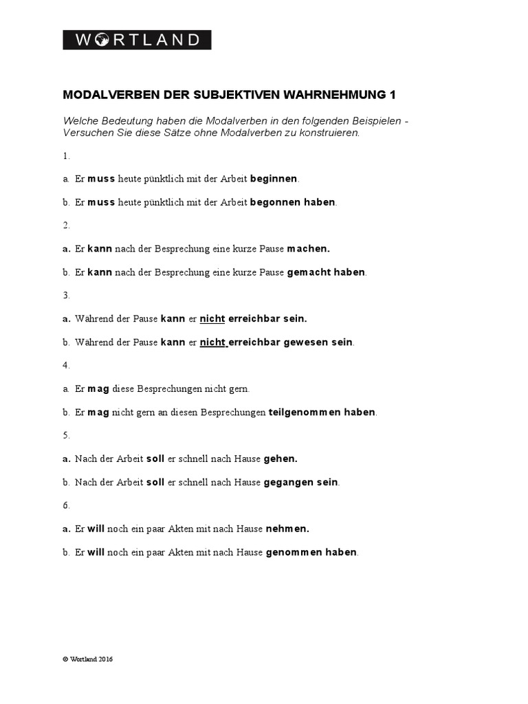 B2-C1_Modalverben-mit-subjektiver-Bedeutung-Uebungen | PDF