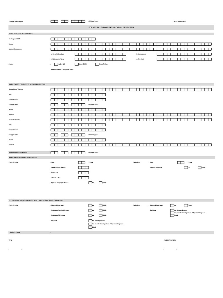 Form Manual Elsimil Untuk Pendampingan - 2023 | PDF