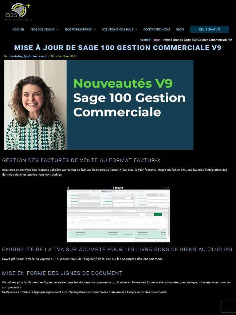 Mise À Jour de Sage 100 Gestion Commerciale V9 - Optima Software ...