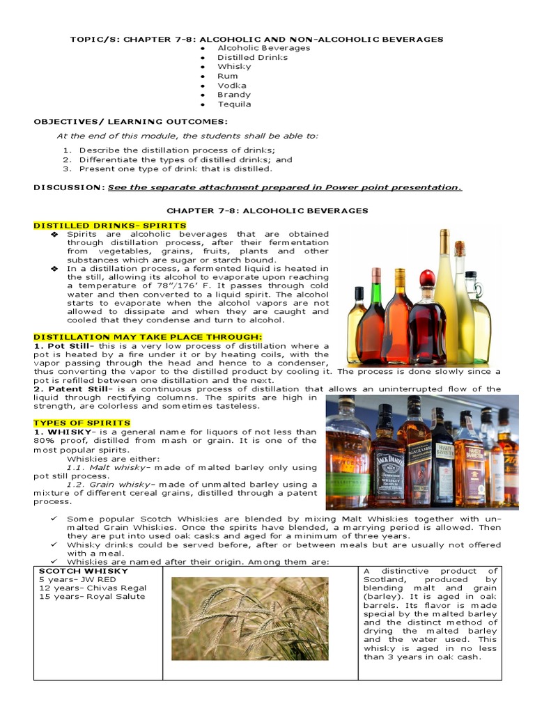 Module 7-8 in Bar & Beverage Mgt. 2022-1 | PDF | Whisky | Brandy