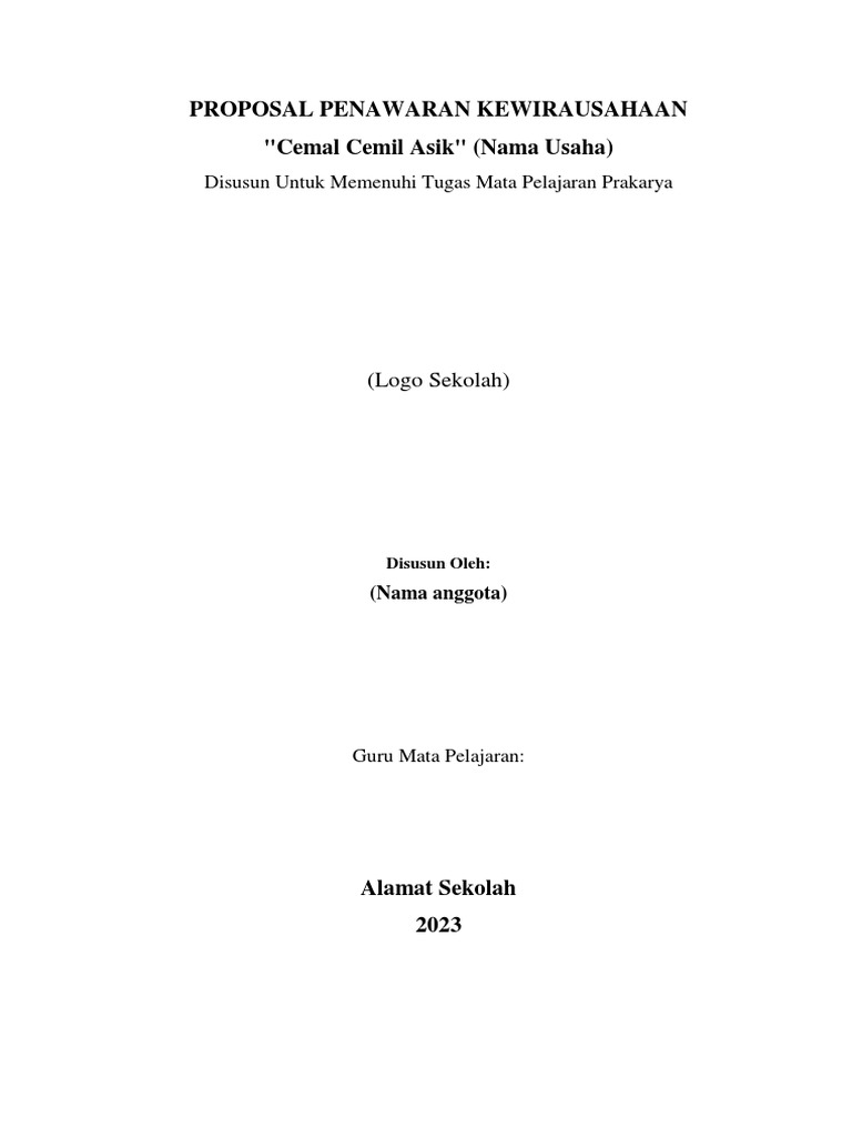 Proposal Usaha | PDF