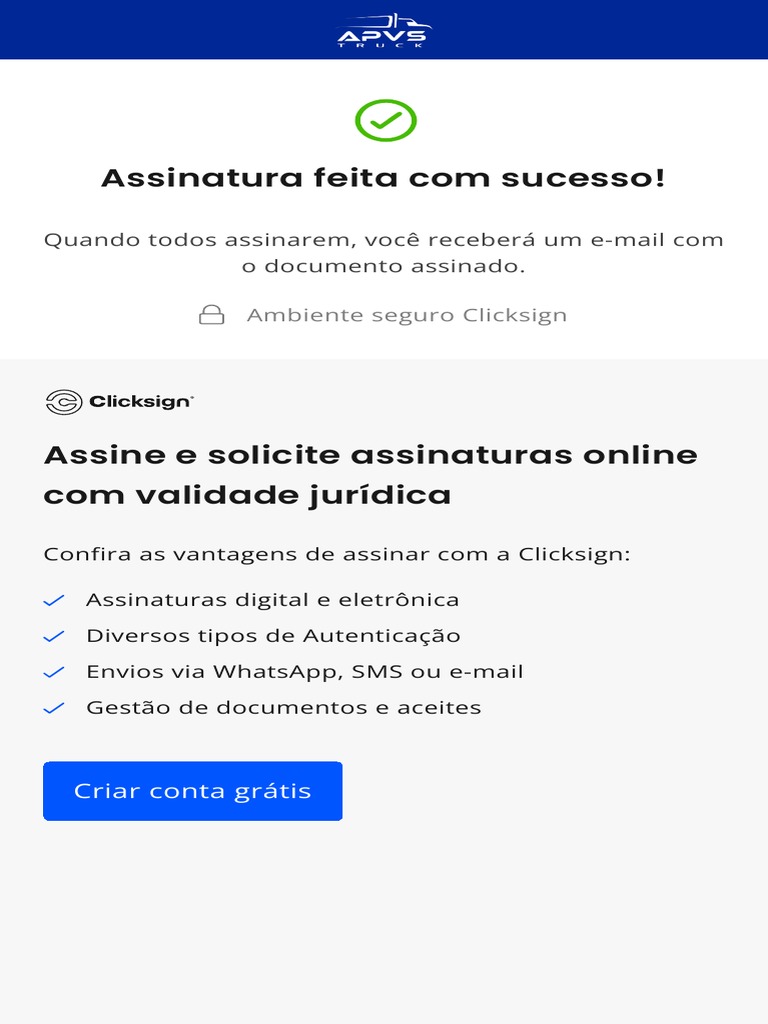 Assinaturas Online Seguras com Clicksign | PDF