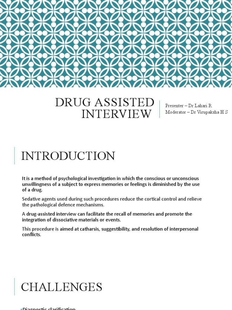 Drug Assisted Interview | PDF