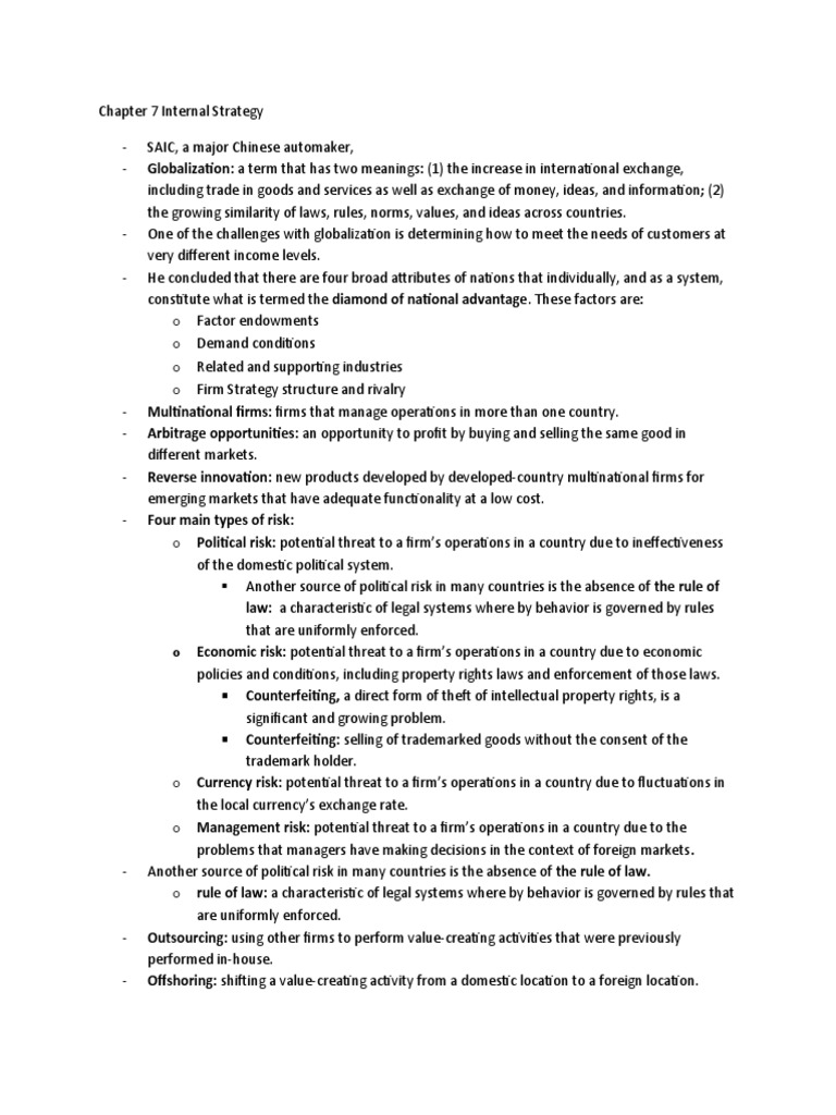 Chapter 7 Internal Strategy | PDF | Venture Capital | Corporate Finance