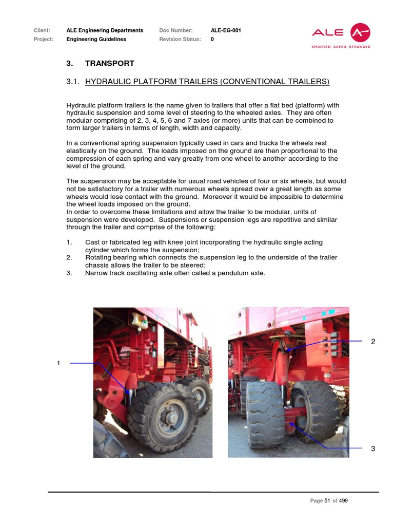 ALE Engineering Guidelines Rev0 - Section 03 Transport | PDF | Semi ...