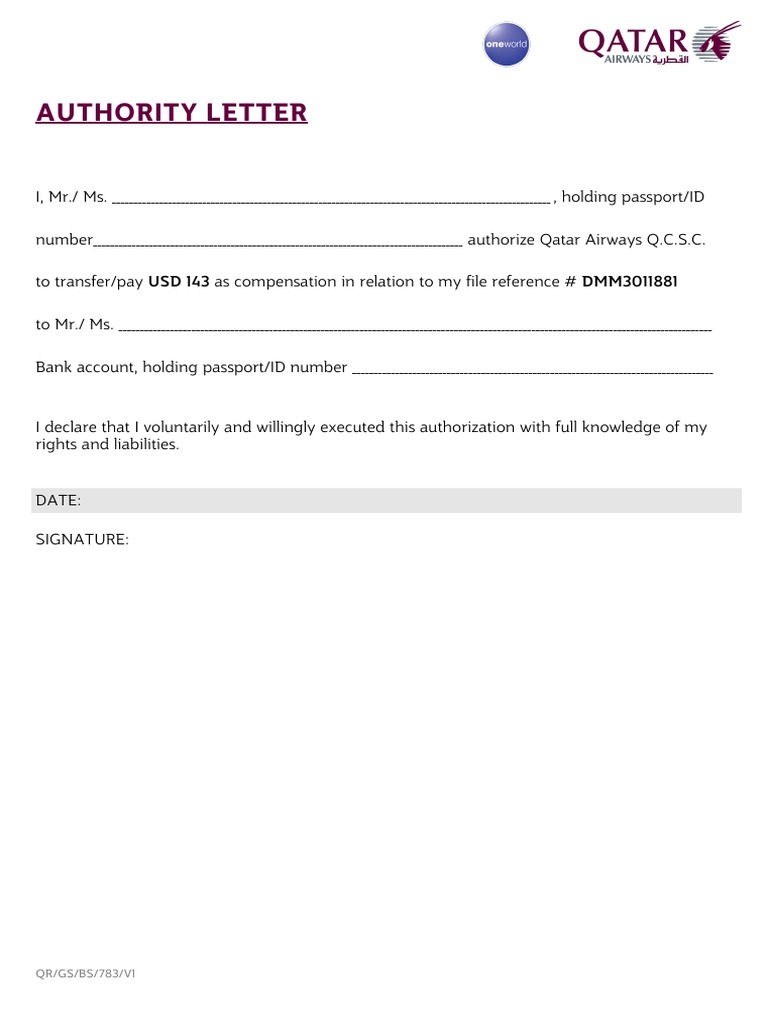 Authority Letter | PDF