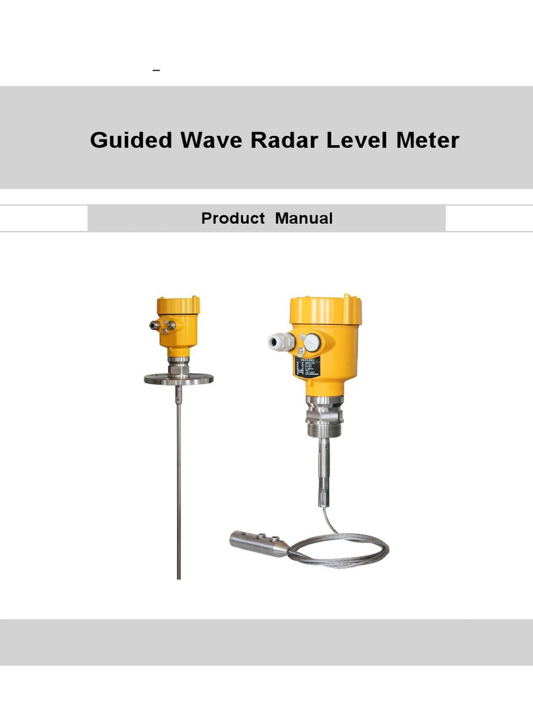 Guided Wave Radar Level Meter Manual | PDF | Radar | Waveguide