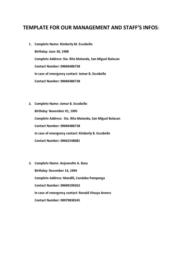 TEMPLATE-FOR-OUR-MANAGEMENT-AND-STAFF (1) | PDF