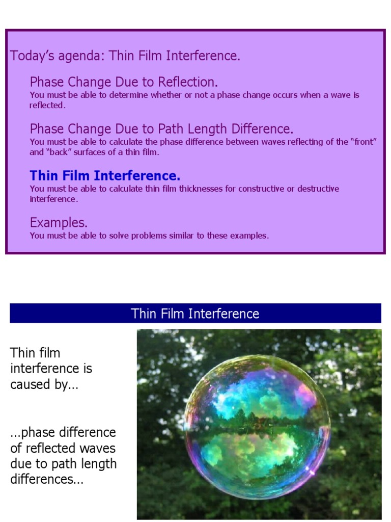 lecture27_part_4_thin_film_interference | PDF | Reflection (Physics) | Applied And ...