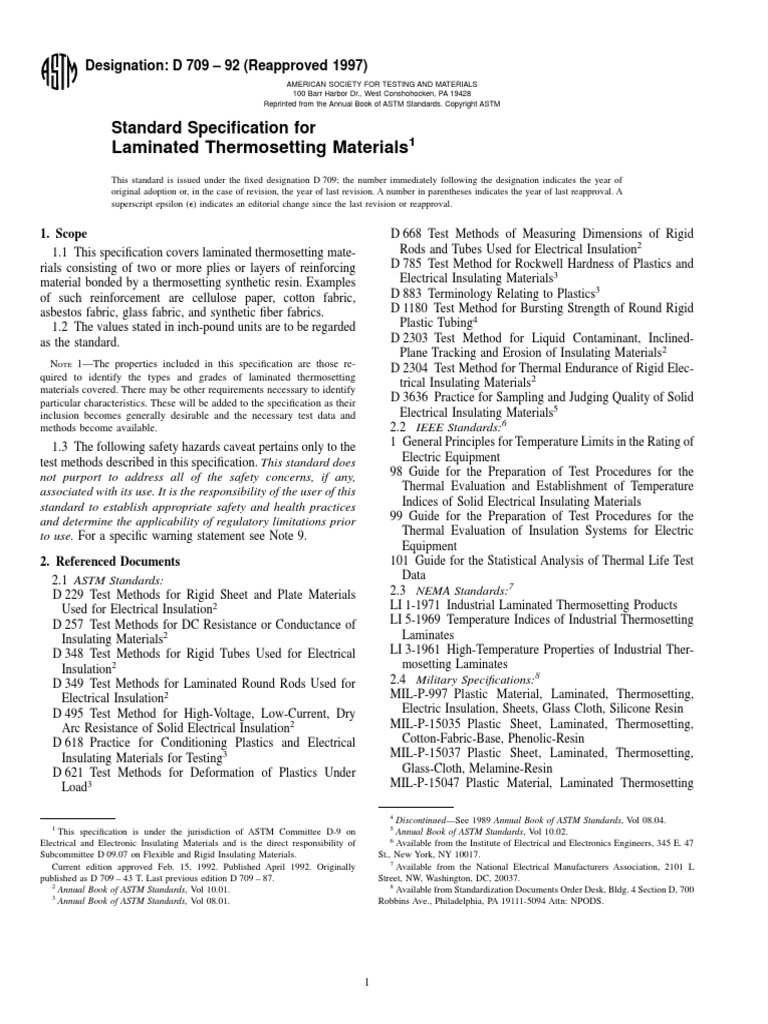 Astm D 709 | PDF | Lamination | Sheet Metal