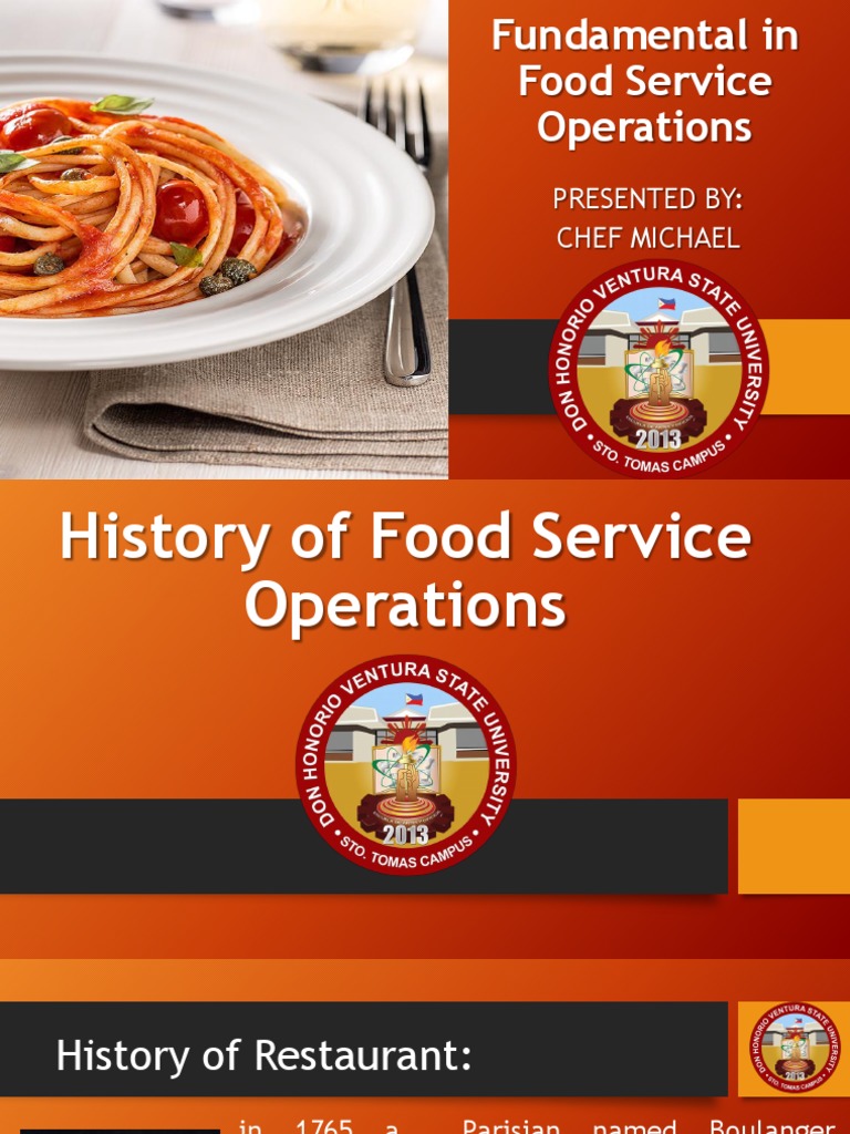 Fundamentals of Food Service Operations | PDF | Restaurants | Delicatessen