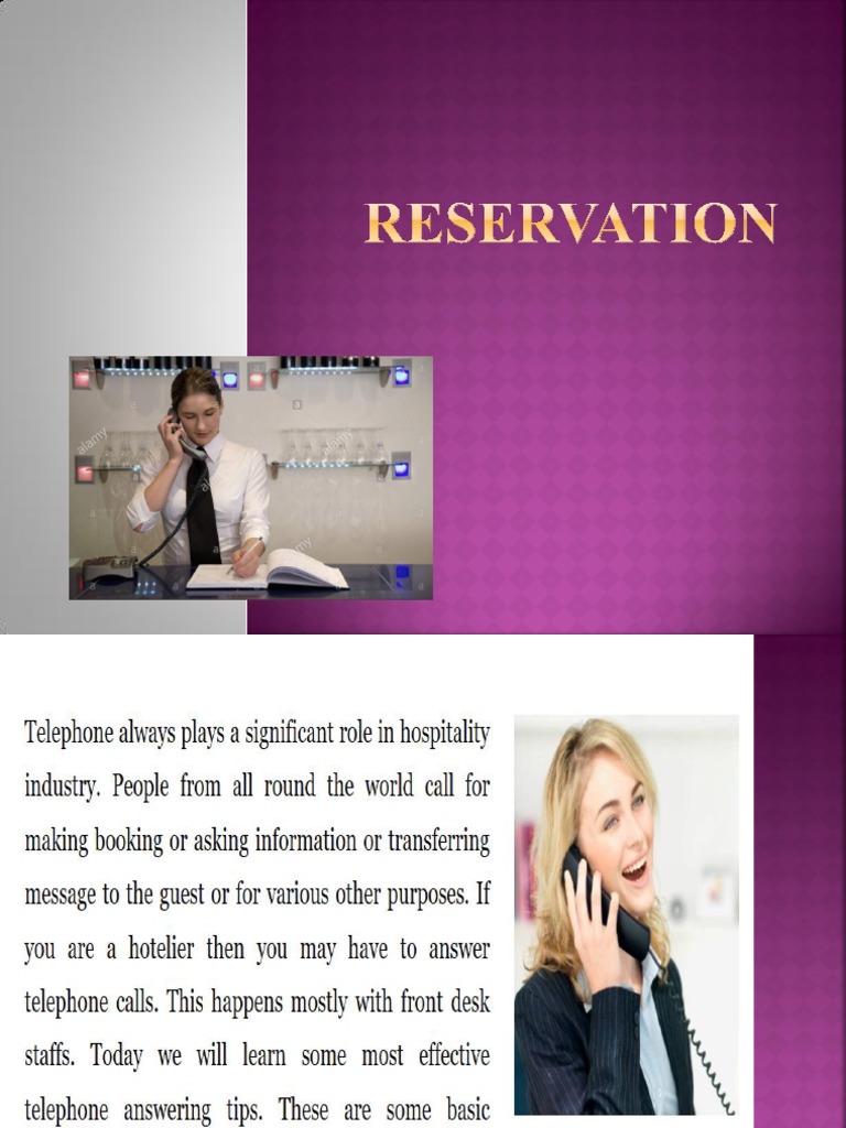 Reservation | PDF