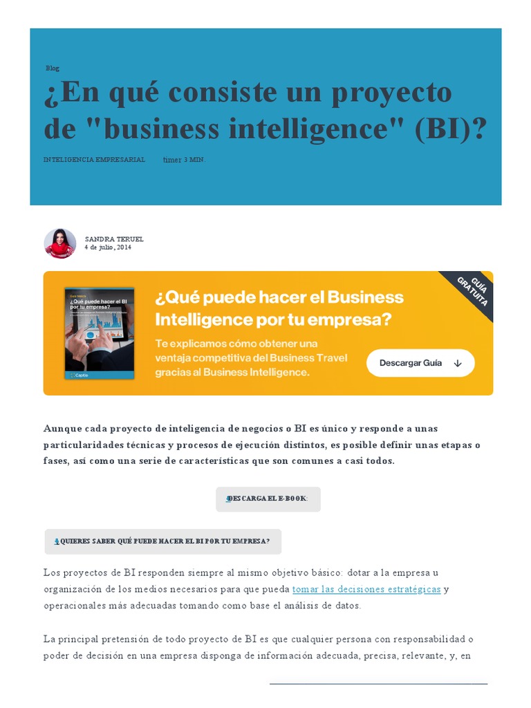 LEC - ¿En Qué Consiste Un Proyecto de - Business Intelligence BI - Rlaa ... LEC - ¿En Qué Consiste Un Proyecto de - Business Intelligence BI - Rlaa ...