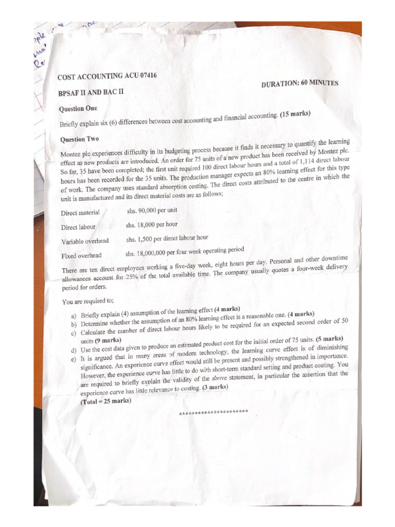 Test Past Papers | PDF