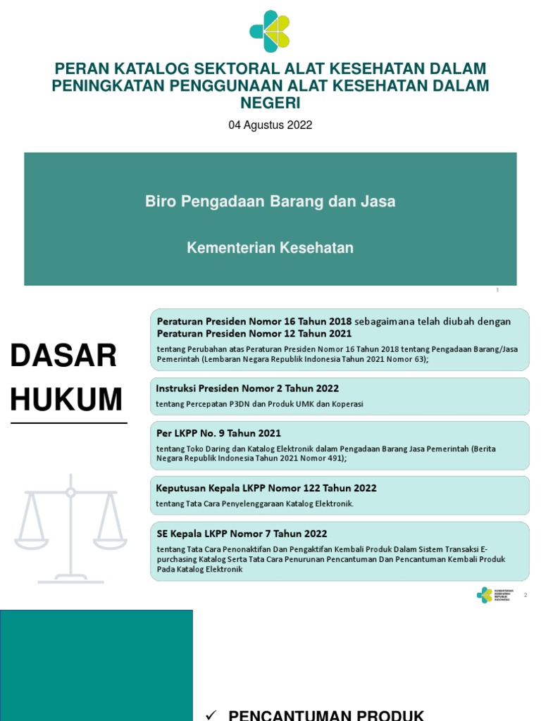 Katalog Sektoral Kesehatan dan PDN | PDF | Griya & Taman