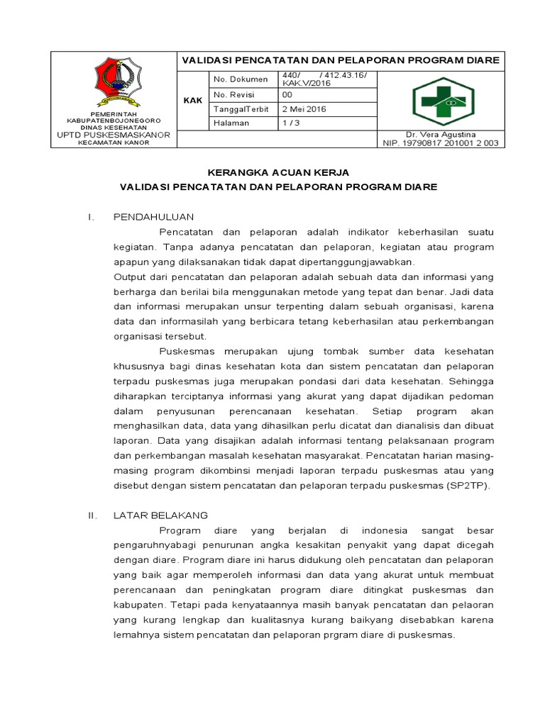 Kak Program Diare | PDF