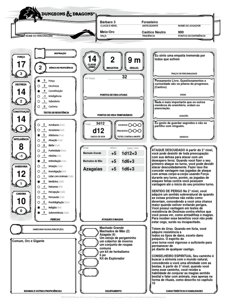 Barbaro 5e | PDF