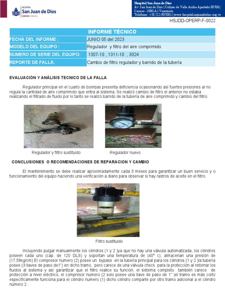 Modelo de Informe Tecnico 006 | PDF