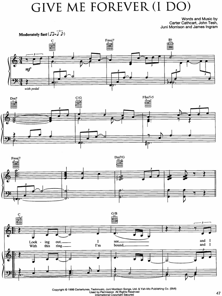 John Tesh James Ingram Give Me Forever I Do | PDF