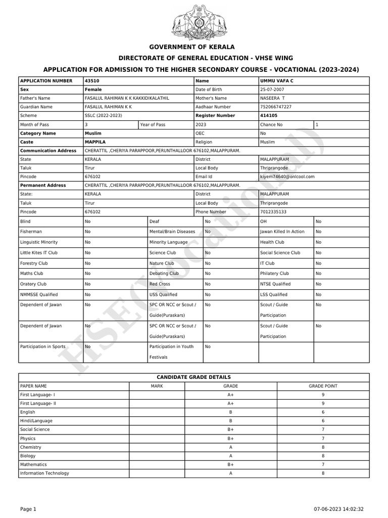 Application Details | PDF