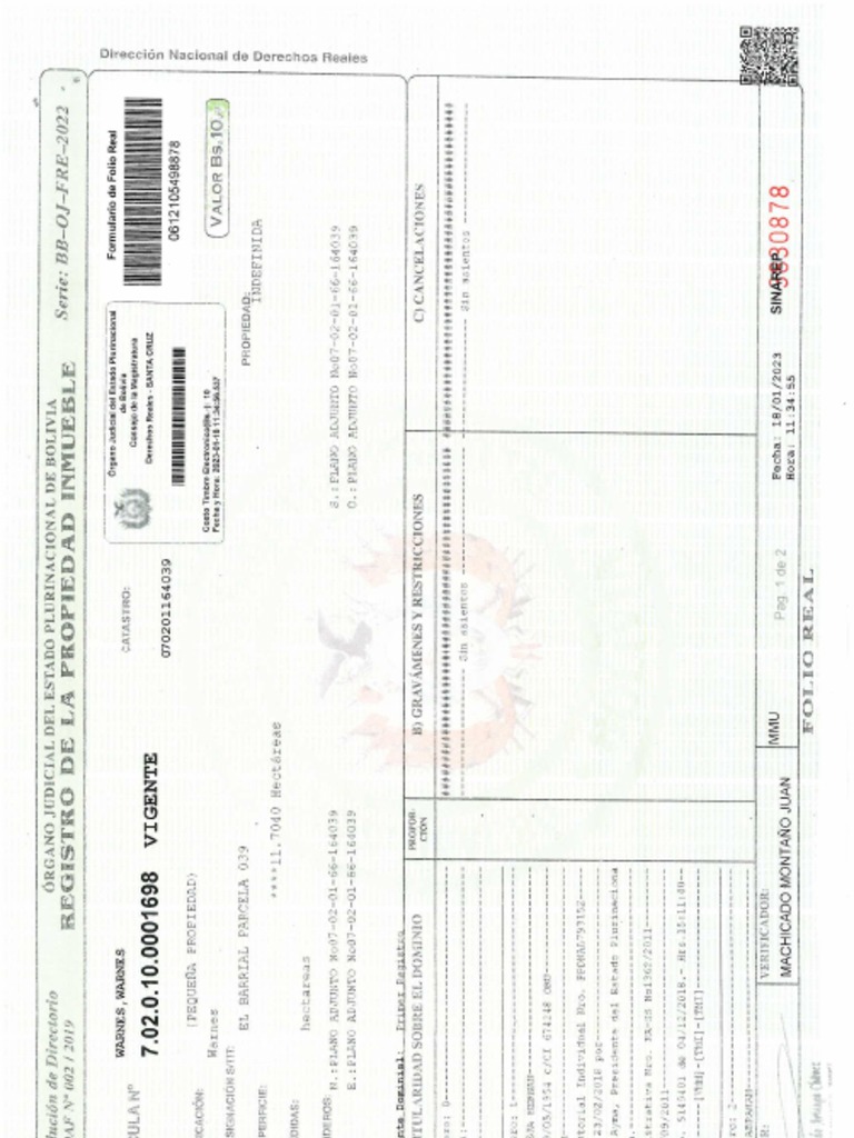 Certificado Alodial | PDF