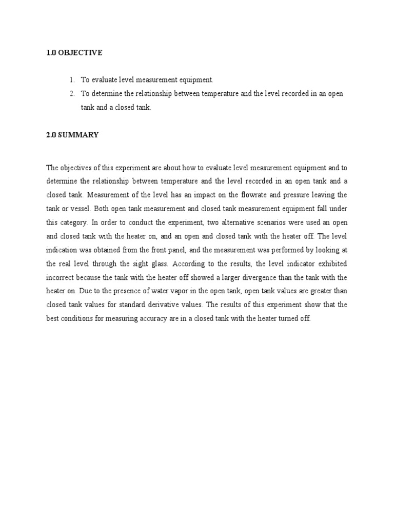 Lab Report Level Measurement Group 6 | PDF | Calibration | Pressure