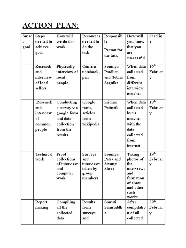 Local Seller Research Action Plan | PDF