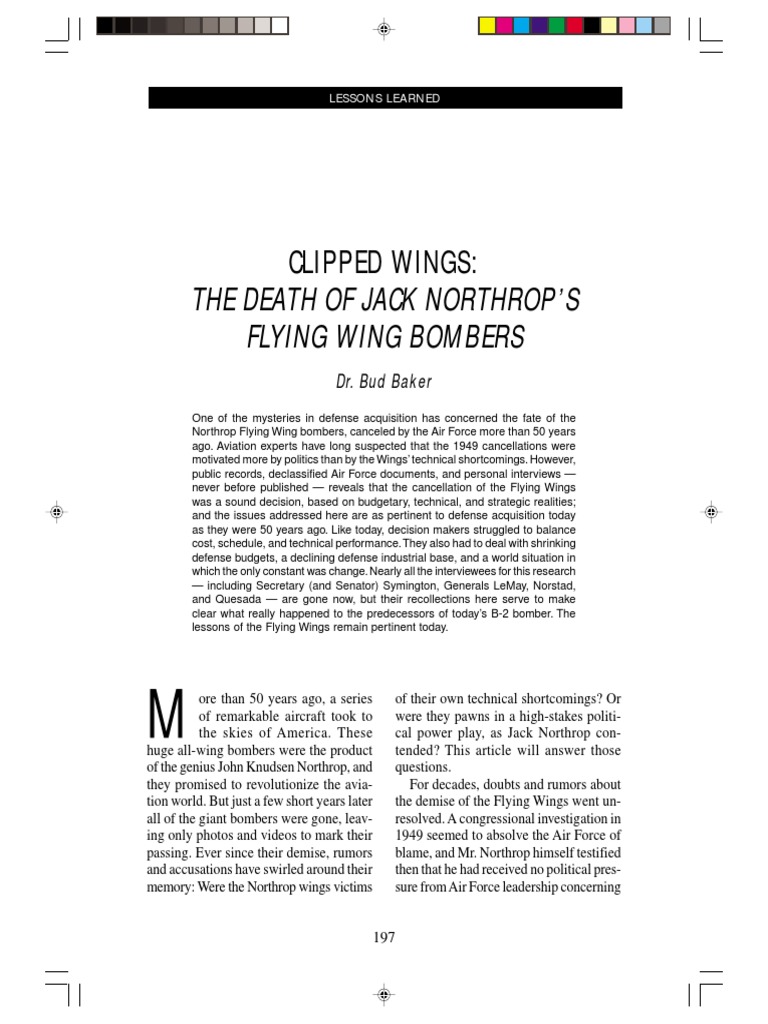 Northrop Flying Wing History | PDF | Aerospace Engineering | Transport