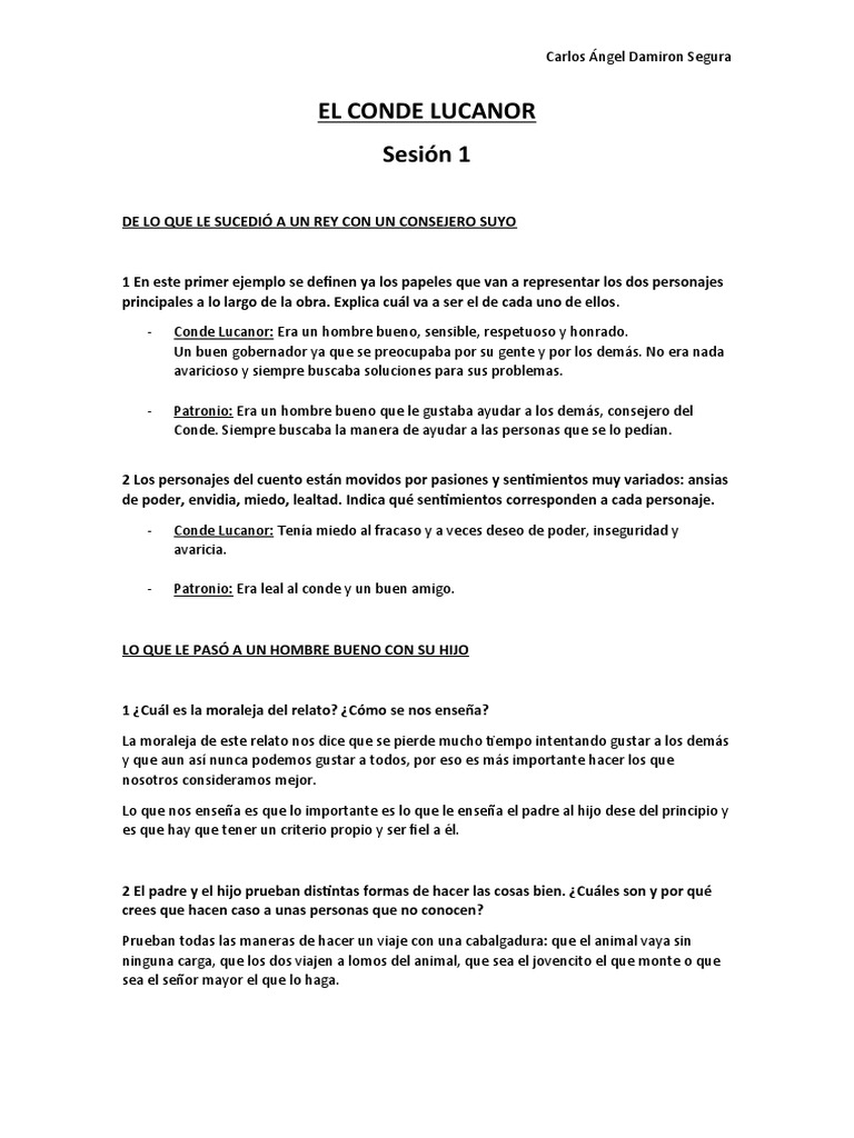 El Conde Lucanor PDF | PDF