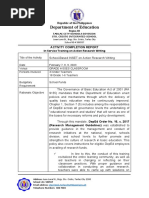 Training Matrix LAC Session On Action Research | PDF | Learning ...