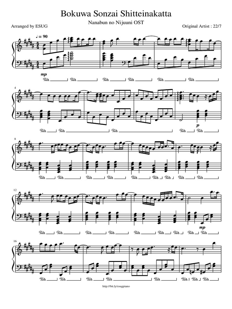 22-7 OST - Bokuwa Sonzai Shitteinakatta | PDF