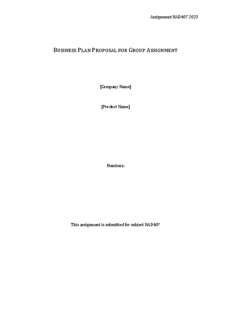 Poster Assignment Business Proposal | PDF