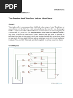 Water Level Indicator Project (Abstract) | PDF