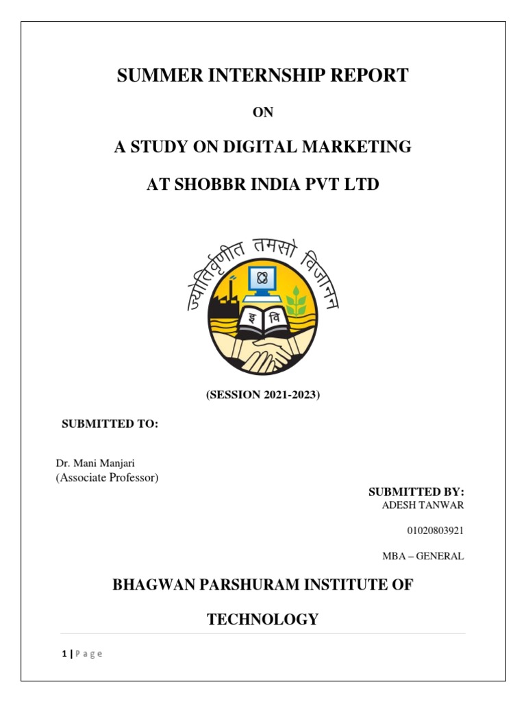 Adesh Major Report | PDF