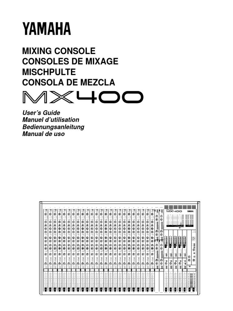 Yamaha Mx400 Mixer User Manual | PDF