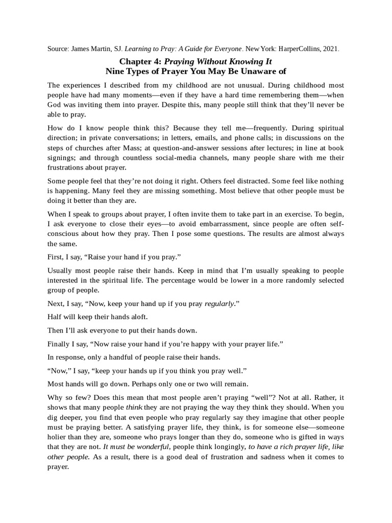Nine Types of Prayer Explained | PDF | Prayer
